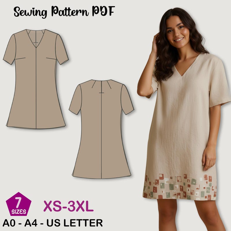 Linen Tunic Dress - Etsy