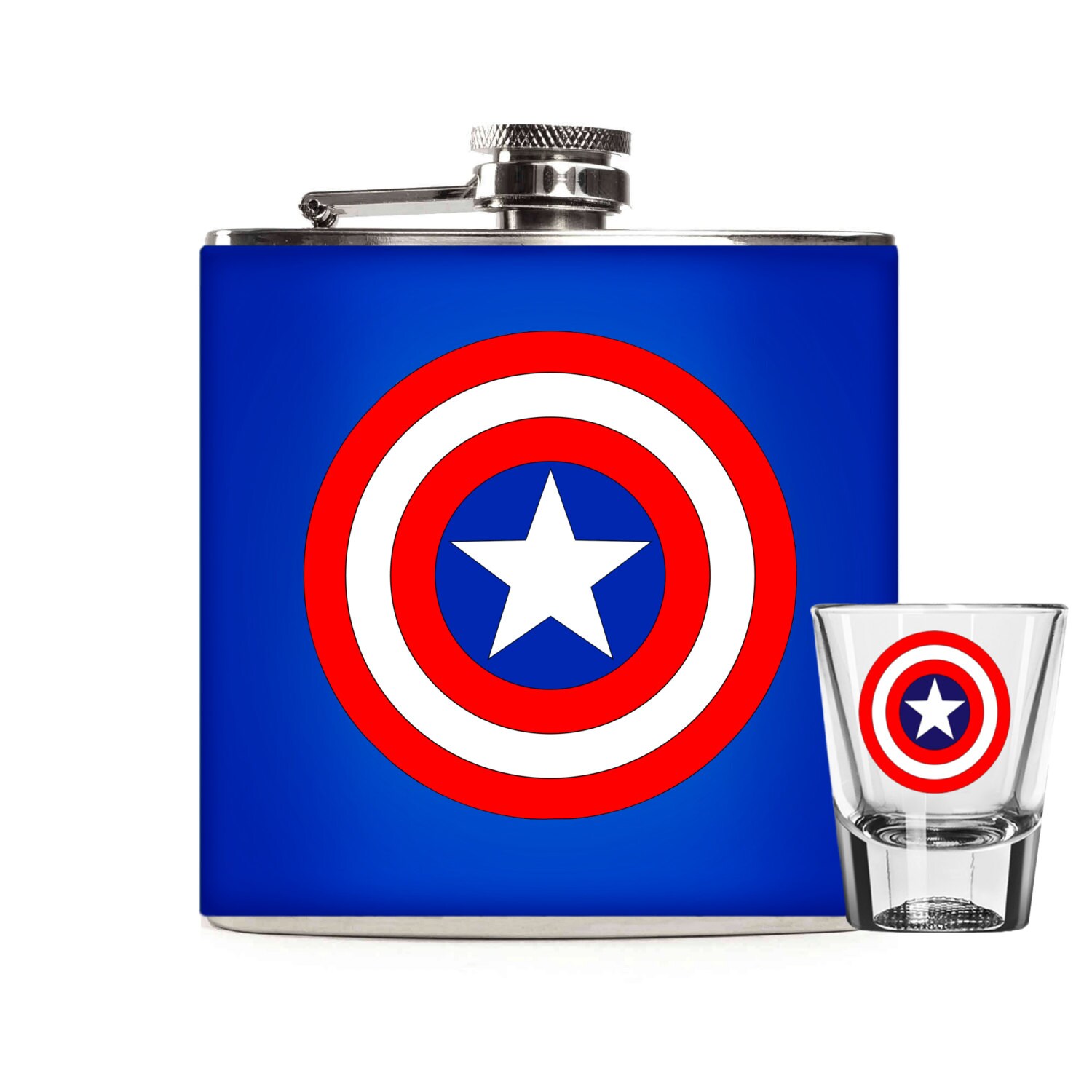 Captain America Shot Glass Custom Wedding Superhero Guys Mens | Etsy