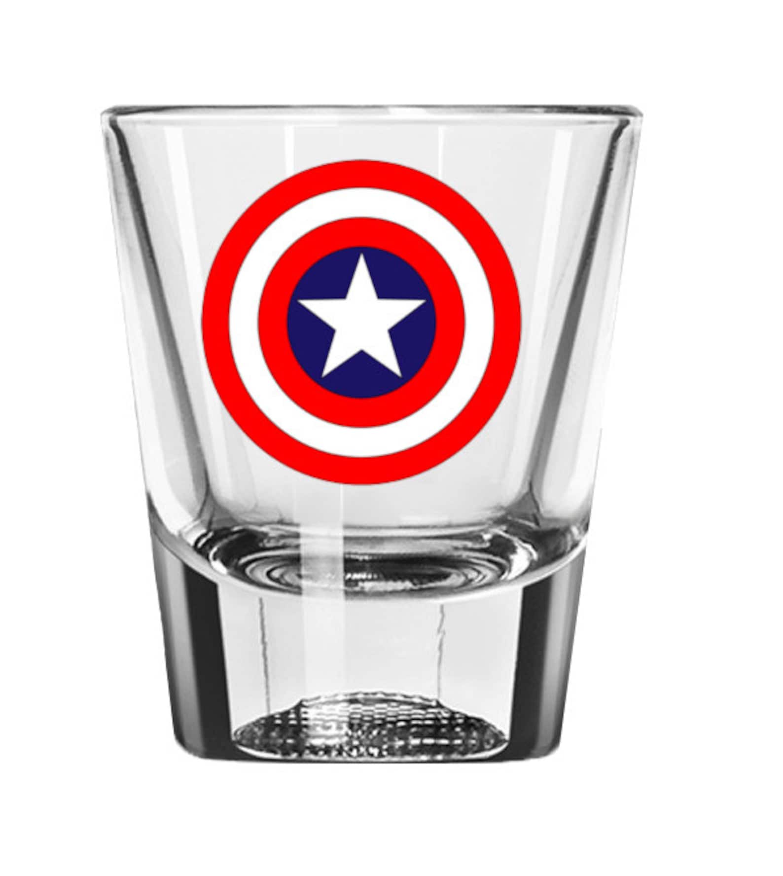 Captain America Shot Glass Custom Wedding Superhero Guys Mens | Etsy