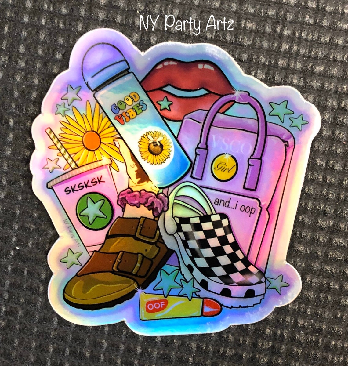 Holographic VSCO GIRL STICKERS - Etsy