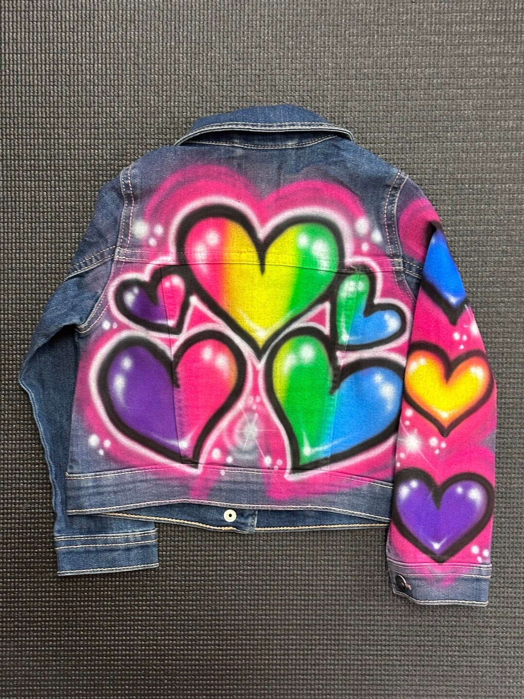 Girl's Airbrushed Jean Jacket - Etsy