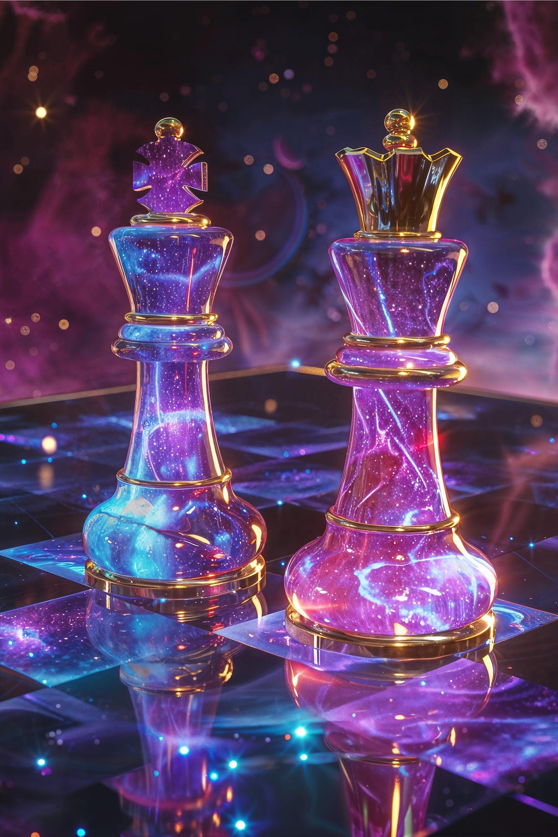Celestial Checkmate Phone Wallpaper | Celestial Wallpaper | Cosmic ...