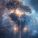 Eternal Grove | Cosmic Floating Island Digital Wallpaper | Sci-fi ...