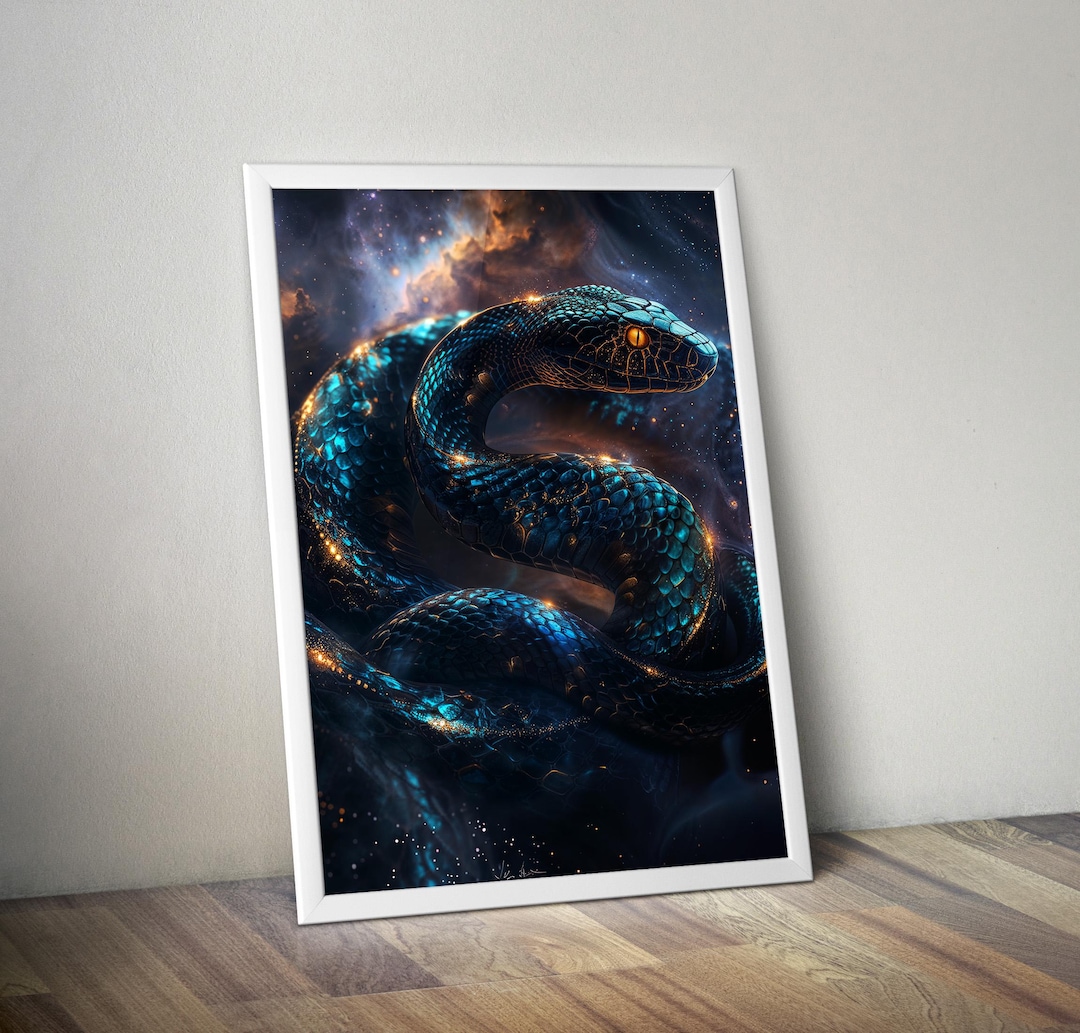 Void Serpent Poster | Cozy Space Decor | Galaxy Decor | Quantum Drift ...