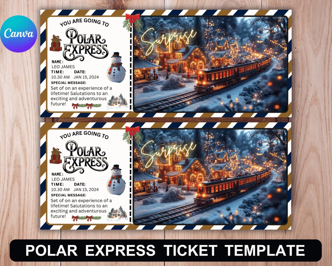 Polar Express Ticket | Christmas Ticket, Holiday Ticket | Magic Train ...