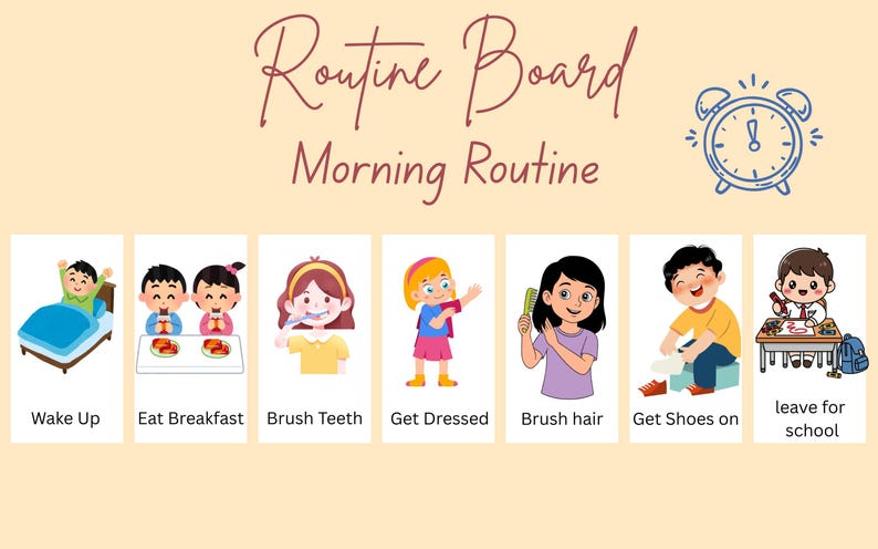 Morning Routine Board - Etsy
