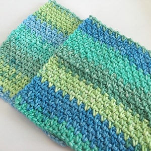 DISHCLOTHS SET of 2 Crochet Dish Cloths Red Dish Cloth Cotton ...