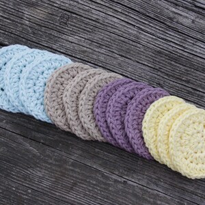 Facial Rounds - Set of 8 - Face Scrubbies Makeup Remover Pads Reusable ...