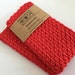 DISHCLOTHS SET of 2 Crochet Dish Cloths Red Dish Cloth Cotton ...