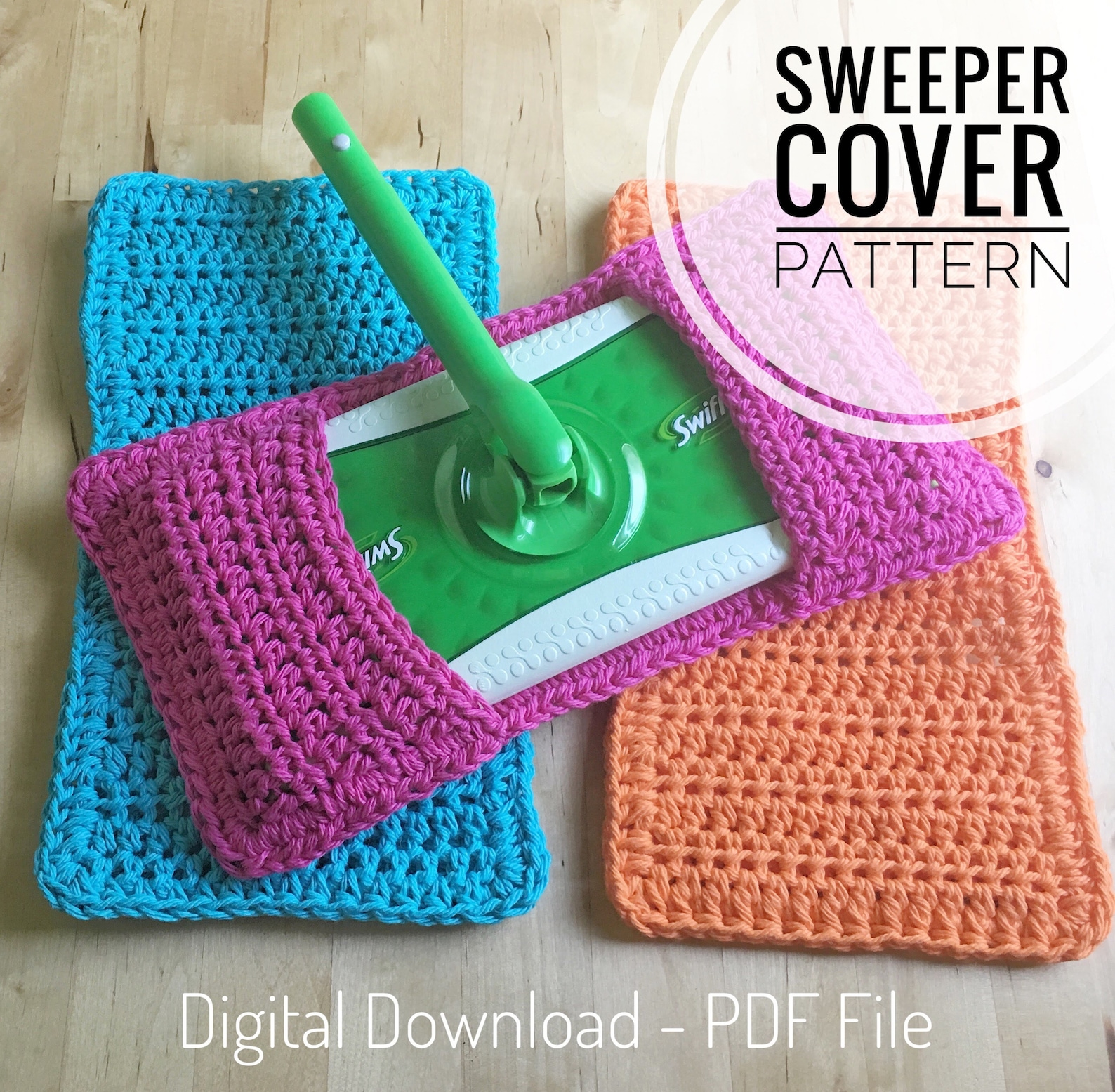 Crochet Pattern Reusable Crochet Sweeper Cover Pattern - Etsy