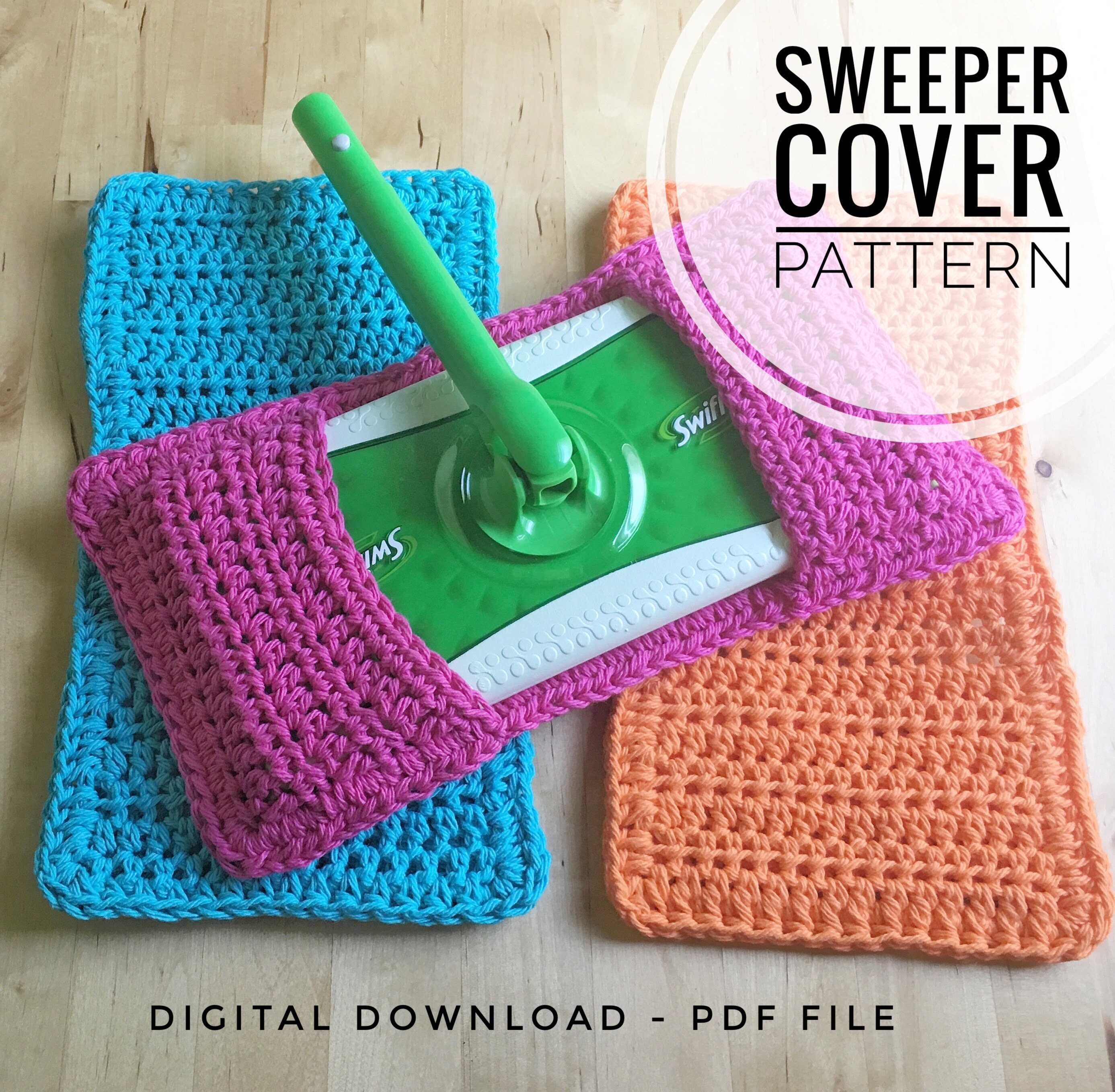 Crochet Pattern Reusable Crochet Sweeper Cover Pattern - Etsy Canada