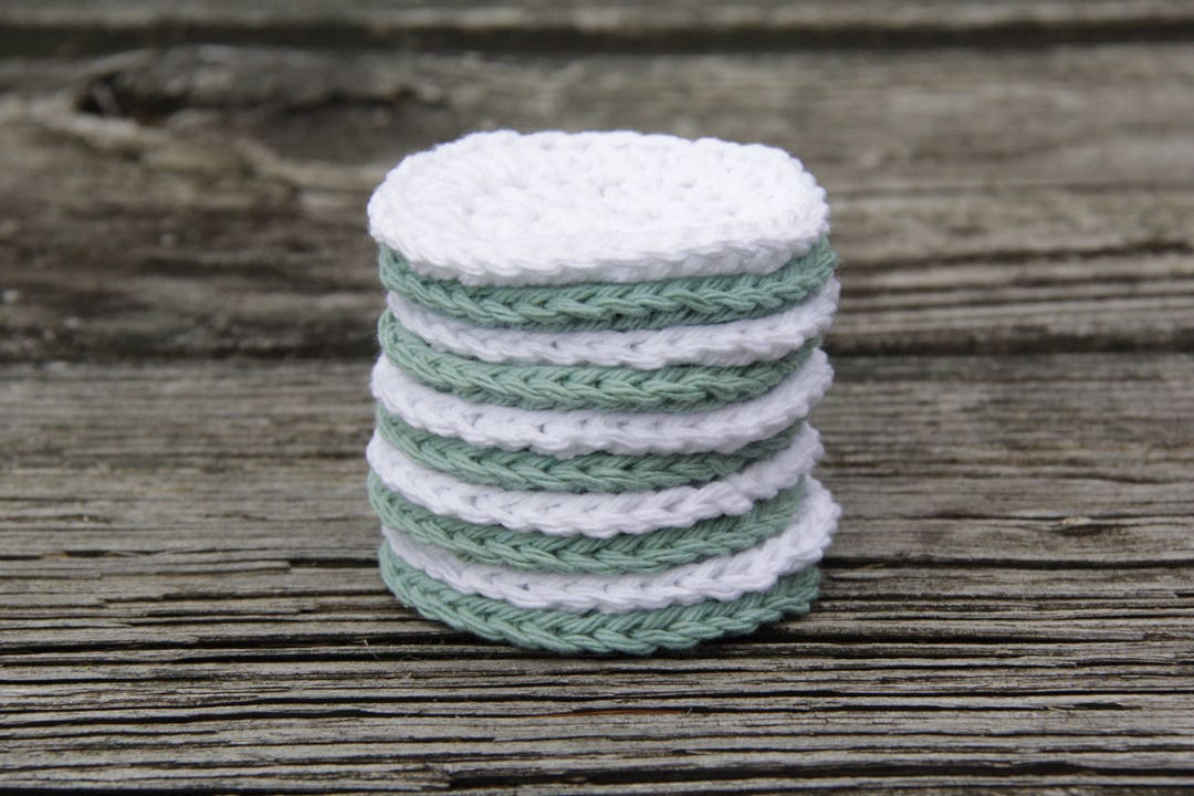 Face Scrubbies - Set of 10 Cotton Facial Rounds Makeup Remover Pads ...