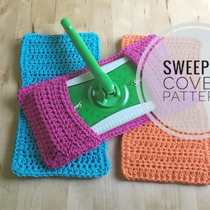 Crochet Pattern - Reusable Crochet Sweeper Cover Pattern - Sweeper Pad ...