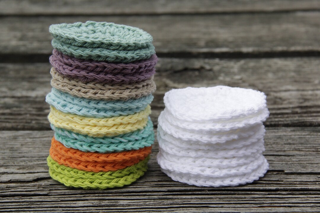 Face Scrubbies - Set of 4 Facial Rounds Makeup Remover Pads Reusable ...