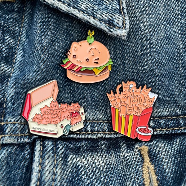 Animal Food Enamel Pin - Etsy
