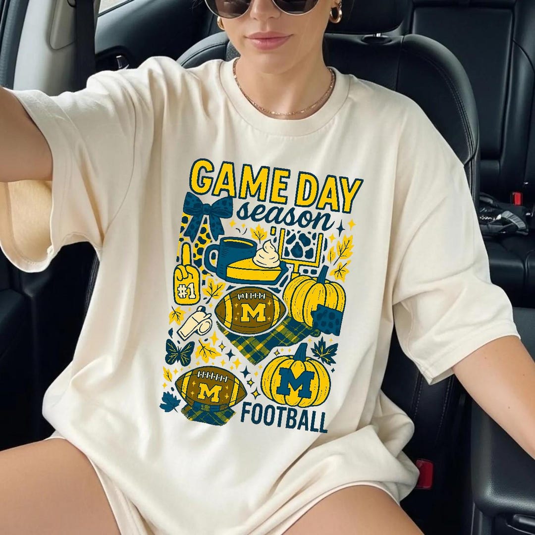 Touchdown Season Doodle Football PNG SVG, Michigan Football, PNG ...
