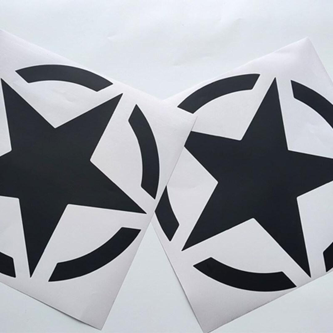 Decals X 2 Star US Army Jeep Side 25cm. Stickers - Etsy