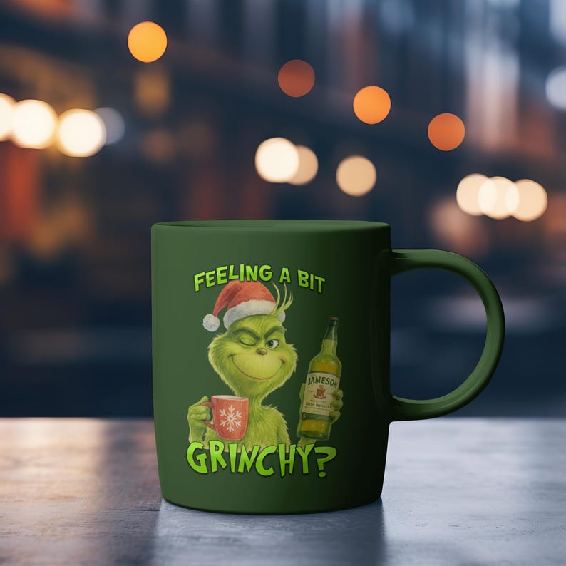 Grinch Drinks Edition Clipart Bundle, Funny Christmas Grinch PNG Pack ...