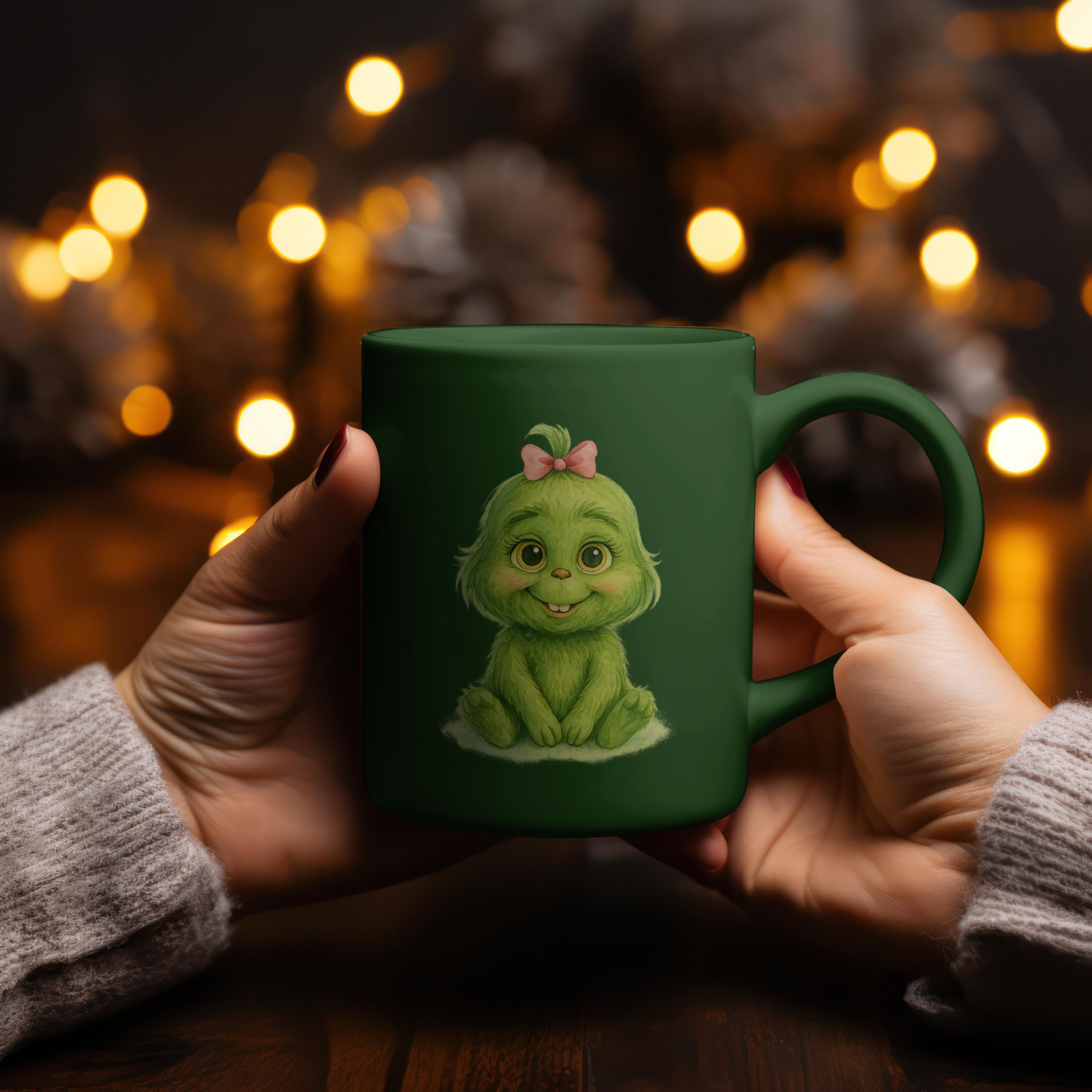 Grinch Baby Girl PNG Clipart Pack, Cute Christmas Baby Grinch PNG Pack ...