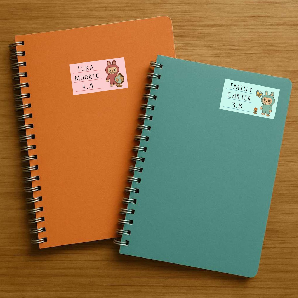 Labubu Themed Printable Name Tag Labels for School Books and Notebooks ...