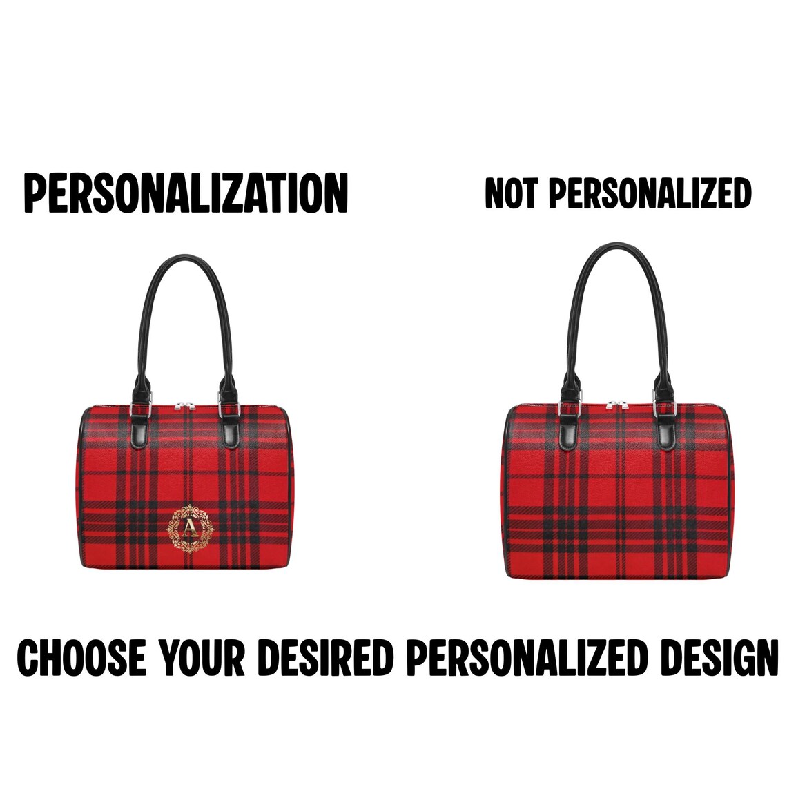 Monogram Plaid Crossbody Bag: Personalized Leather Tote Bags - Etsy