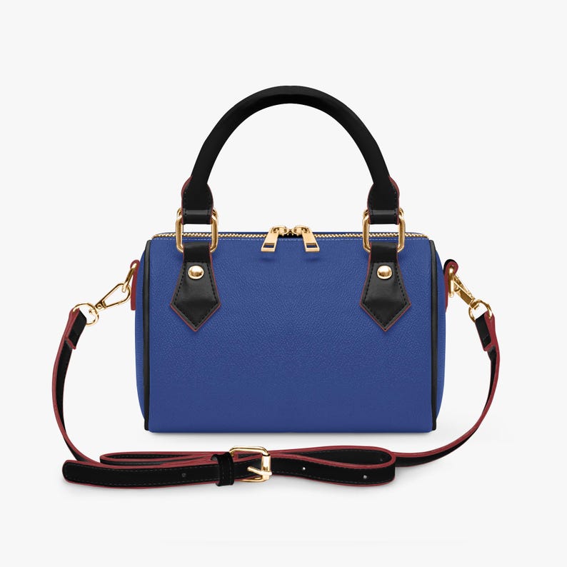 Zeta Phi Beta Leather Bag - Blue & White Sorority Purse - Valentine's ...