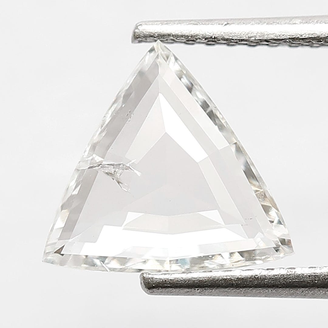 1.51 CT Triangle Rose Cut Diamond: FG SI, 8.9mm Loose Natural Diamond ...
