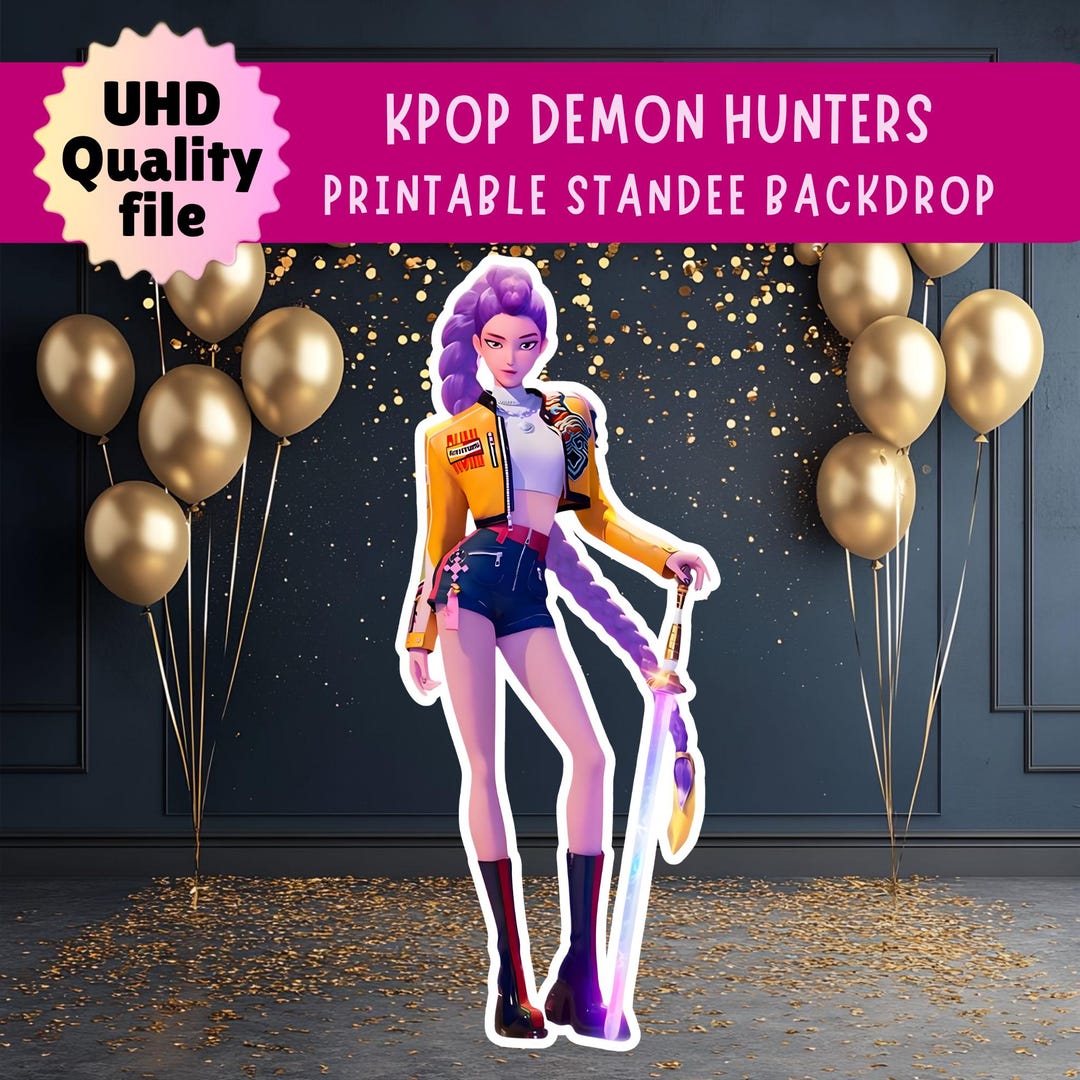 Printable Kpop Demon Hunters Rumi Standee 34x70 Inch | Huntrix Life ...