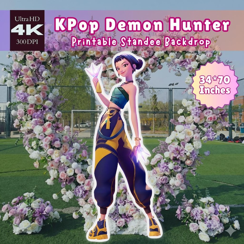 Kpop Demon Hunters Zoey Standee | Life Size Party Decor (PNG, PDF ...