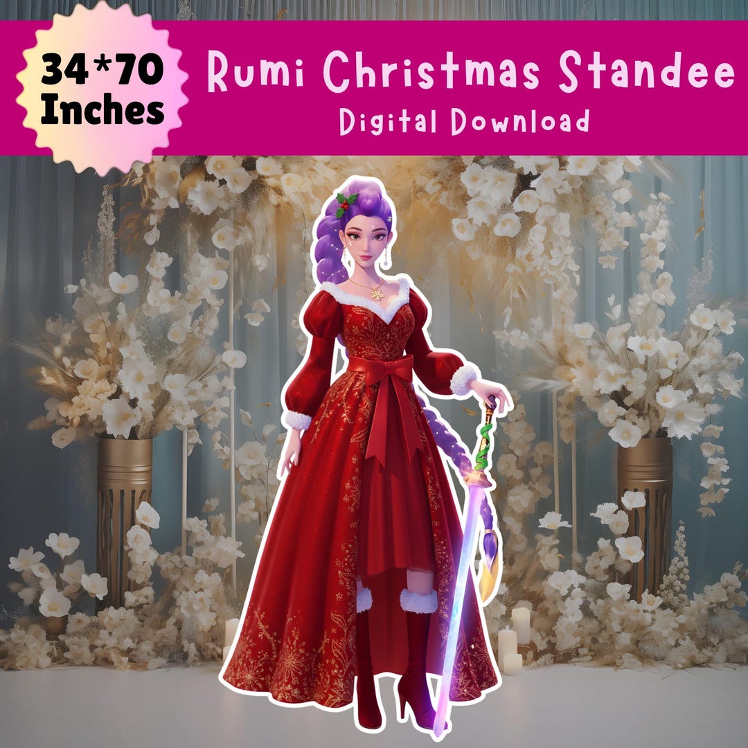 Printable Rumi Christmas Standee 34x70 Inch | Kpop Demon Hunters ...