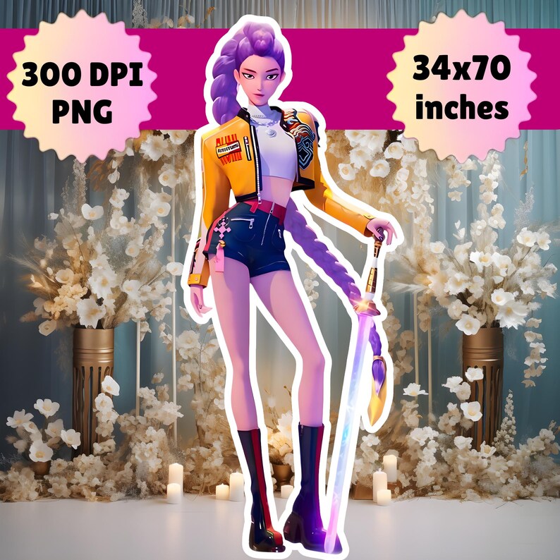 Printable Kpop Demon Hunters Rumi Standee 34x70 Inch | Huntrix Life ...