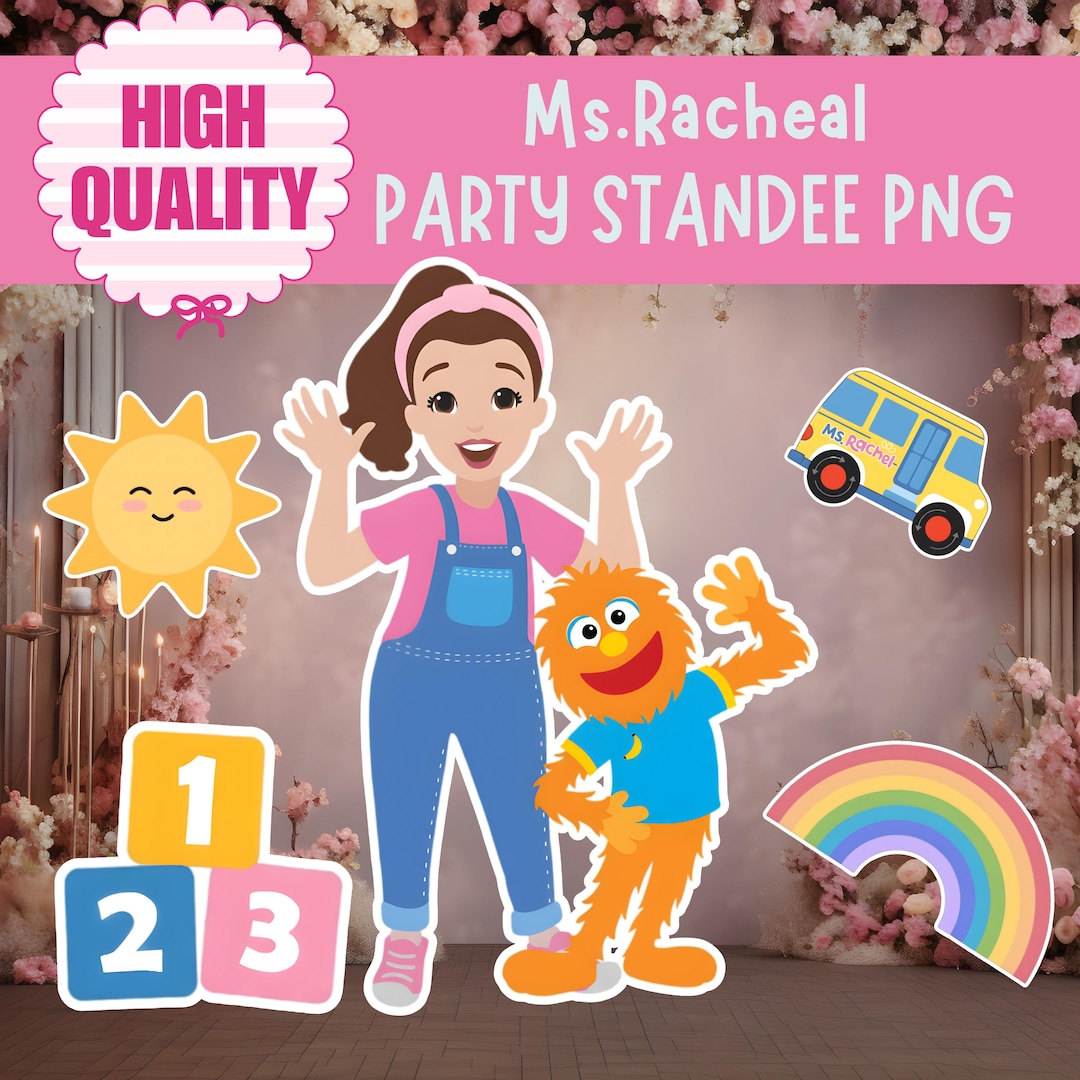 Printable Ms Rachel Standee PNG Bundle, 11 Designs, 12x30 Standee ...