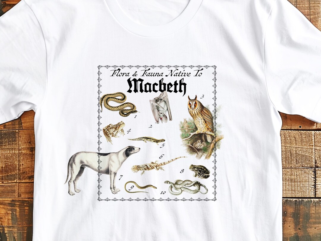 Flora and Fauna of Macbeth T-shirt: Witches' Chant, Shakespeare ...