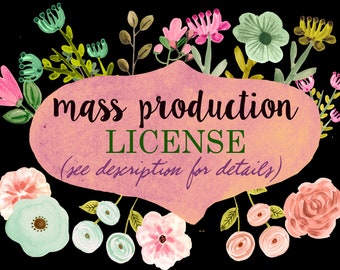 Mass production license for 1 graphic set | Etsy