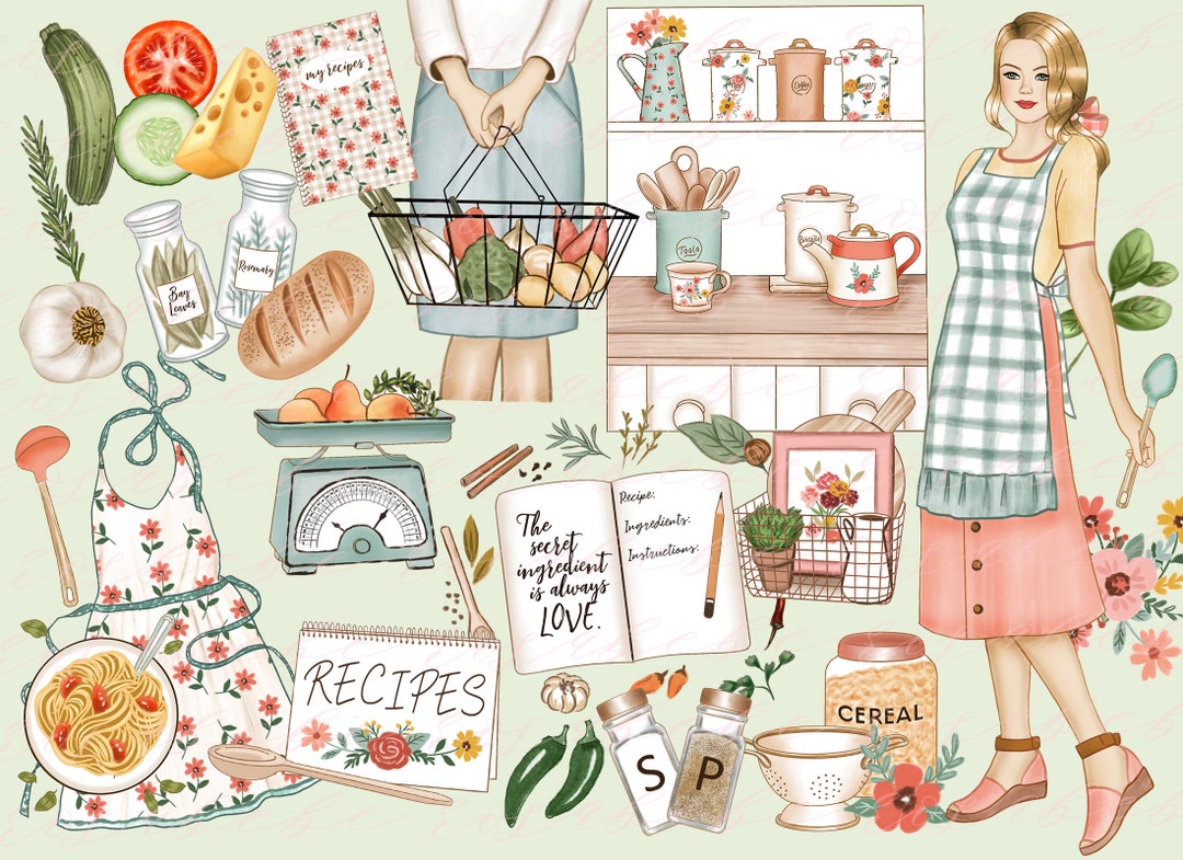 Cooking Clipart Food Clipart Meal Planning Graphics - Etsy