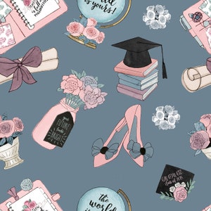 GRADUATION Seamless Pattern, College Seamless Pattern, Planner Seamless ...