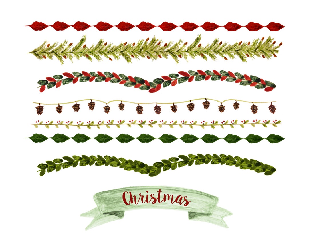 Christmas Clipart BUNDLE – Greenery Pngs,christmas Trees, Birds ...