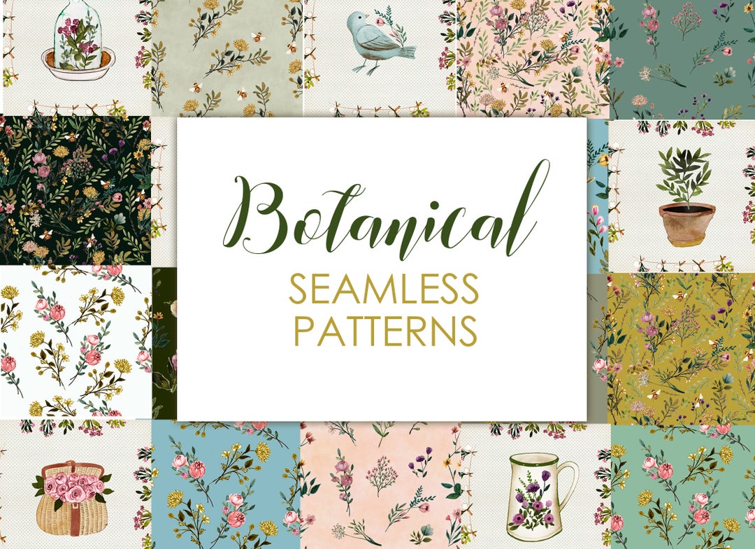 Seamless Spring Patterns Spring Planner Clipart Easter - Etsy