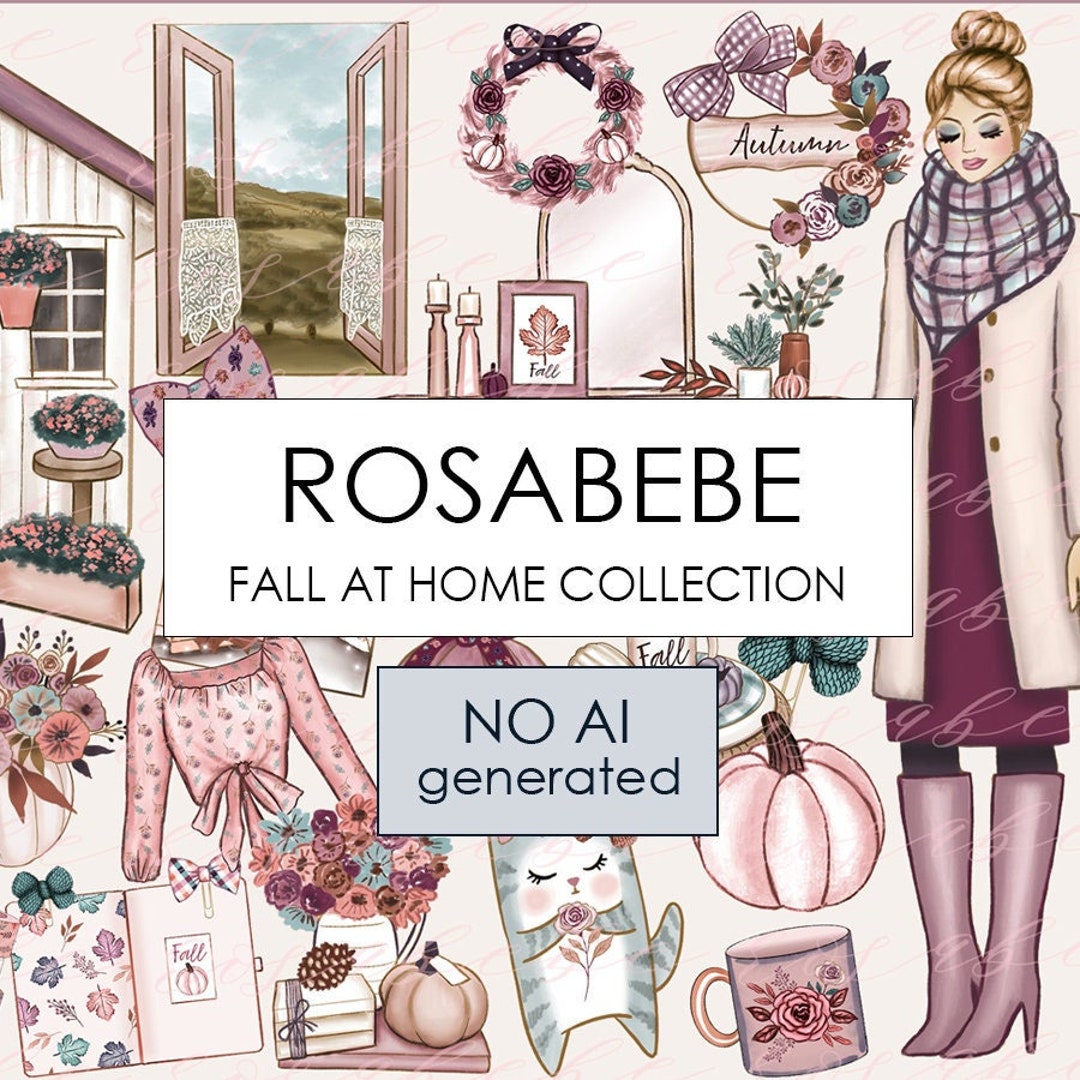 Fall Clipart for Thanksgiving Fall Digital Art Purple Fall Watercolor ...