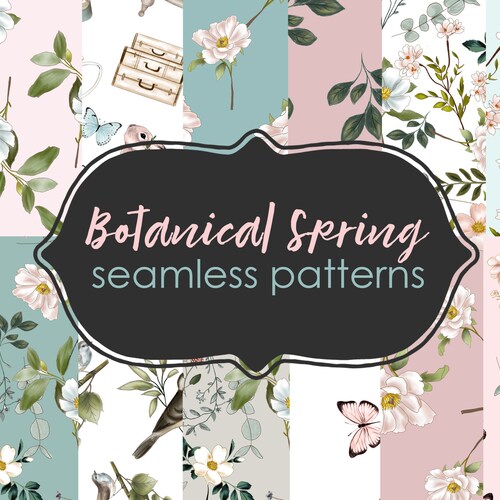 Seamless Spring Patterns Spring Planner Clipart Easter - Etsy