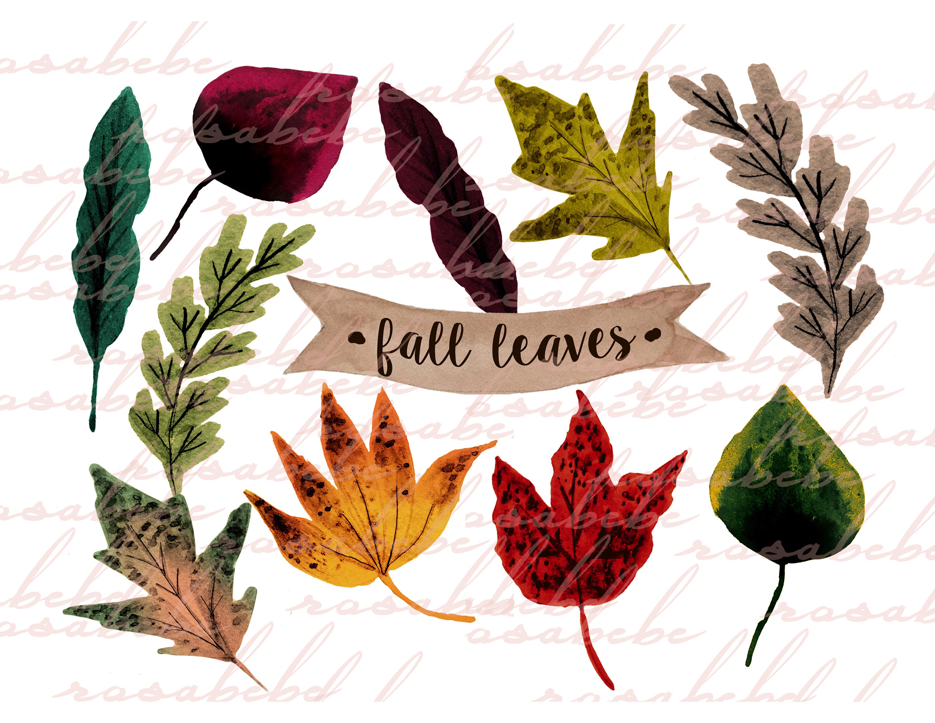 Fall Clipart Hand Painted Fall Clipart Fall Leaves Clip Art - Etsy Canada