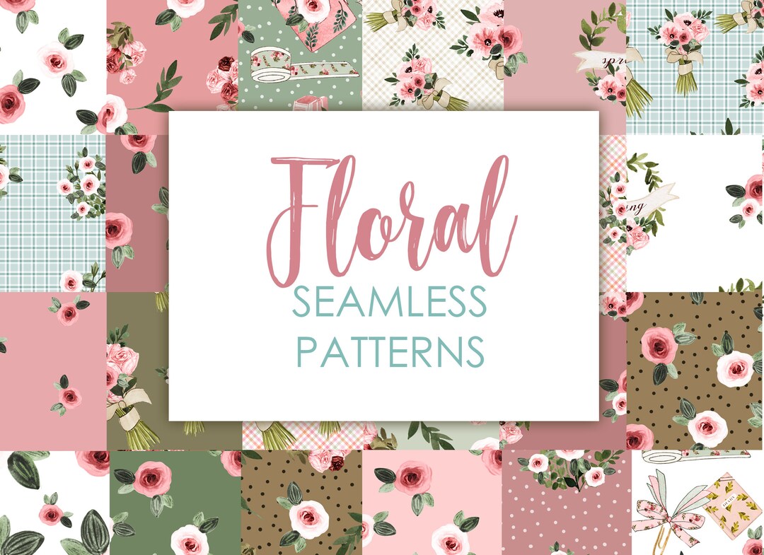 Spring Digital Papers - Roses, Feminine, Pastels, Coquette, Cottagecore ...