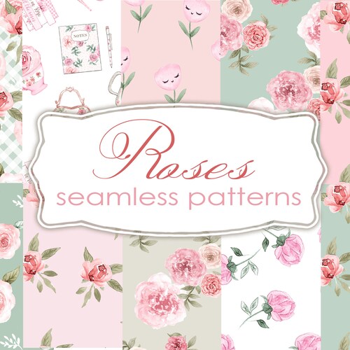 Seamless Spring Patterns Spring Planner Clipart Easter - Etsy
