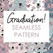 GRADUATION Seamless Pattern, College Seamless Pattern, Planner Seamless ...