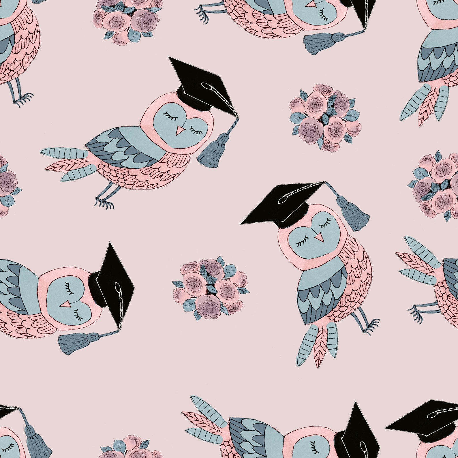 GRADUATION Seamless Pattern College Seamless Pattern Planner - Etsy
