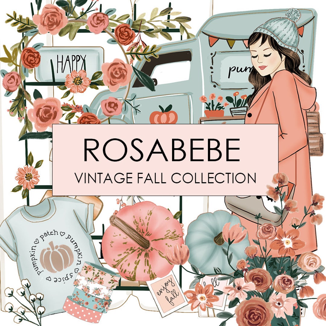 Fall Clipart for Thanksgiving Fall Digital Art Blue Fall Watercolor ...