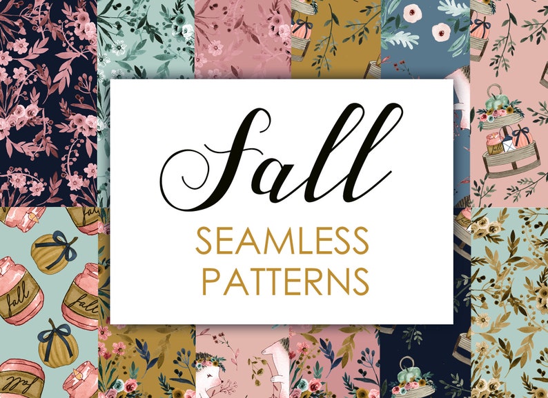 Fall Seamless Patterns Fall Papers Autumn Patterns Fall - Etsy