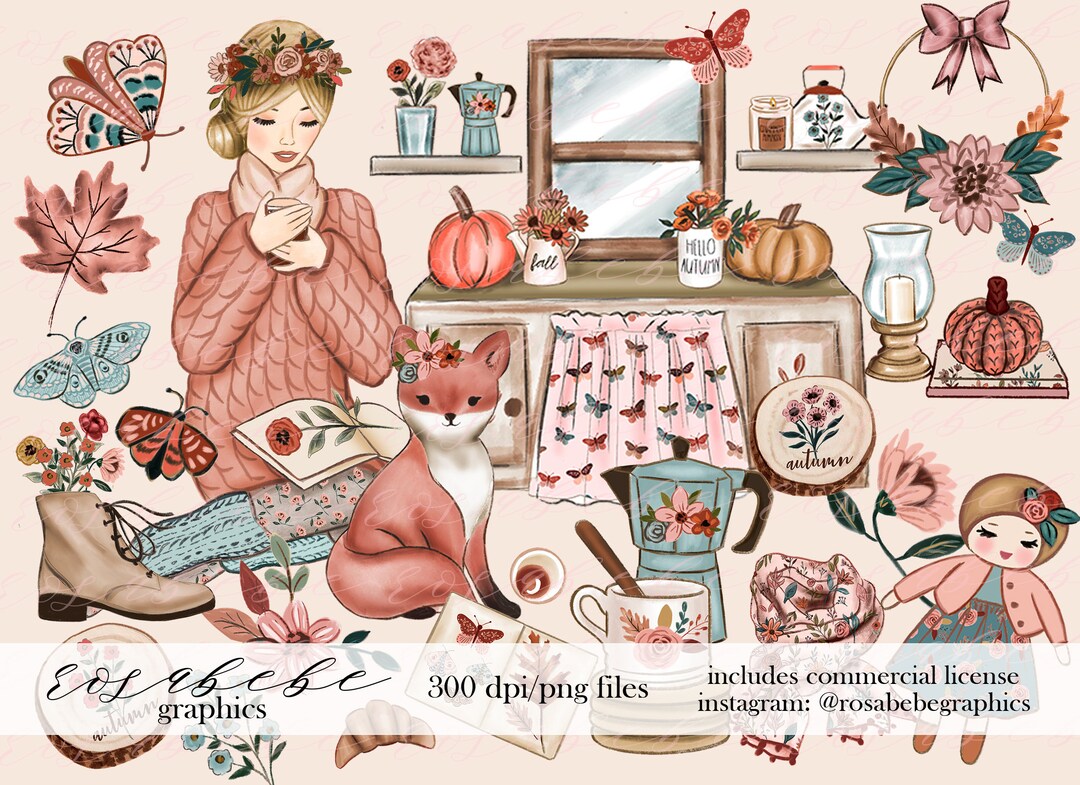 FALL Clipart Fall Planner Clipart Planner Clipart Planner - Etsy