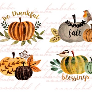Fall Clipart Thanksgiving Clipart Fall Clipart Pumpkins - Etsy