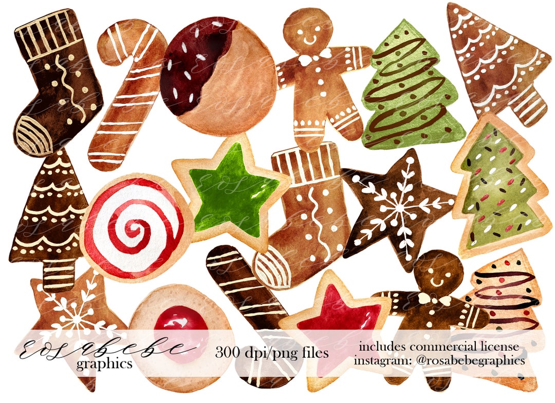 Christmas Clipart, Christmas Cookies Clipart, Cookies Clipart, Baking ...